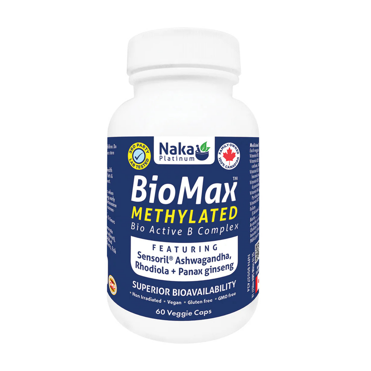 Naka Platinum | BioMax Methylated Active B Complex Veggie Caps — GreenRX
